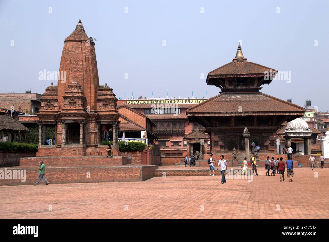 Nepal, Bhaktapur: Rameshwor (Shiva) Temple and Krishna Temple in Durbar ...