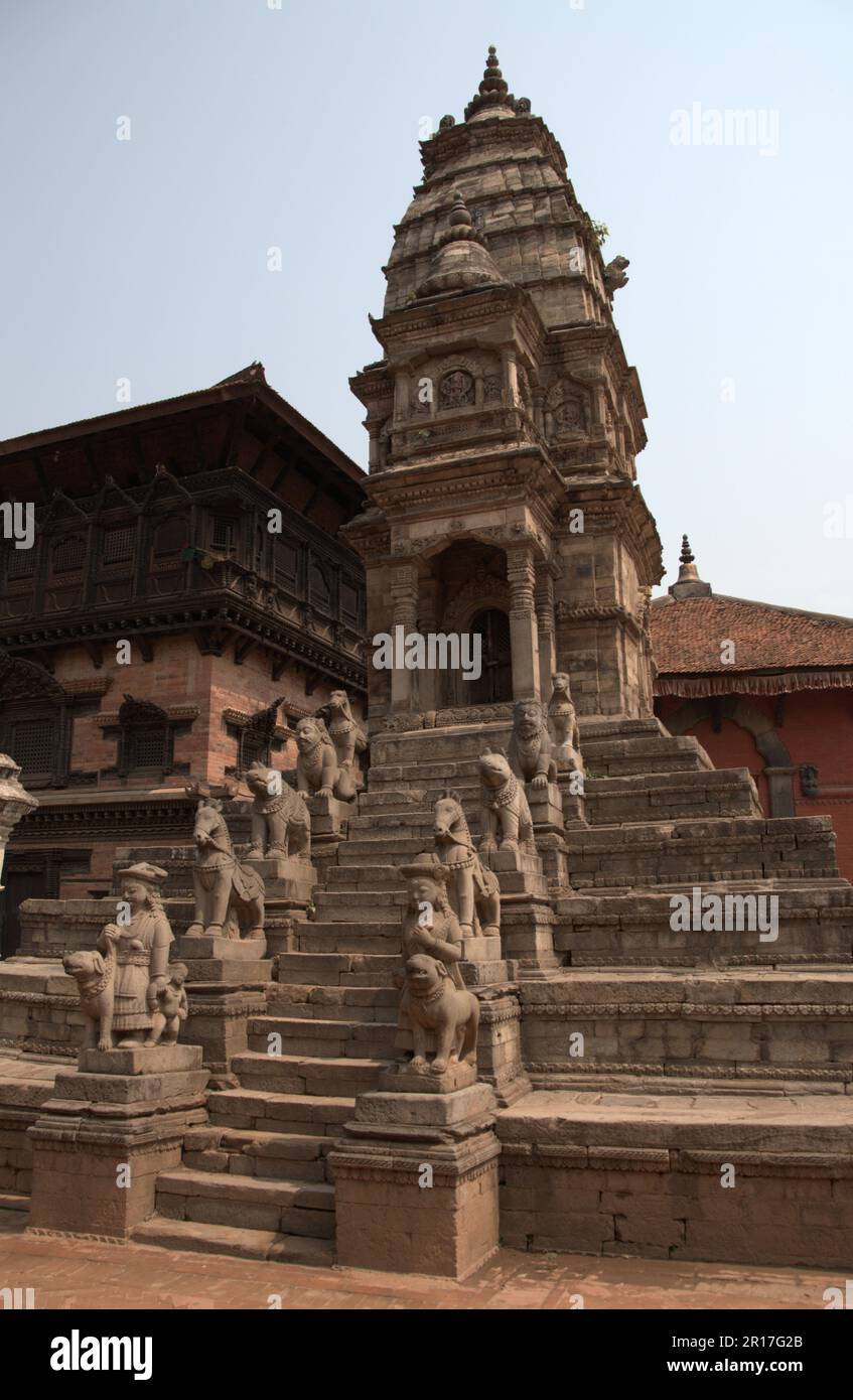 Nepal, Bhaktapur: Siddhi Lakshmi Temple (1696) in Durbar Square Stock ...