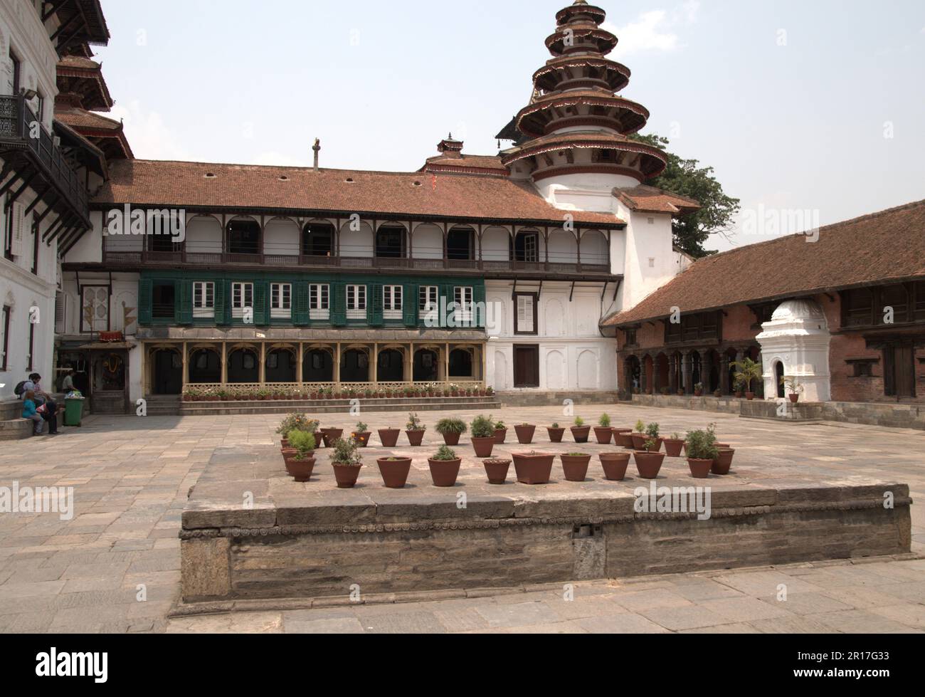 Nepal, Kathmandu: coronation dais in Nasal Chowk (Courtyard) of the ...