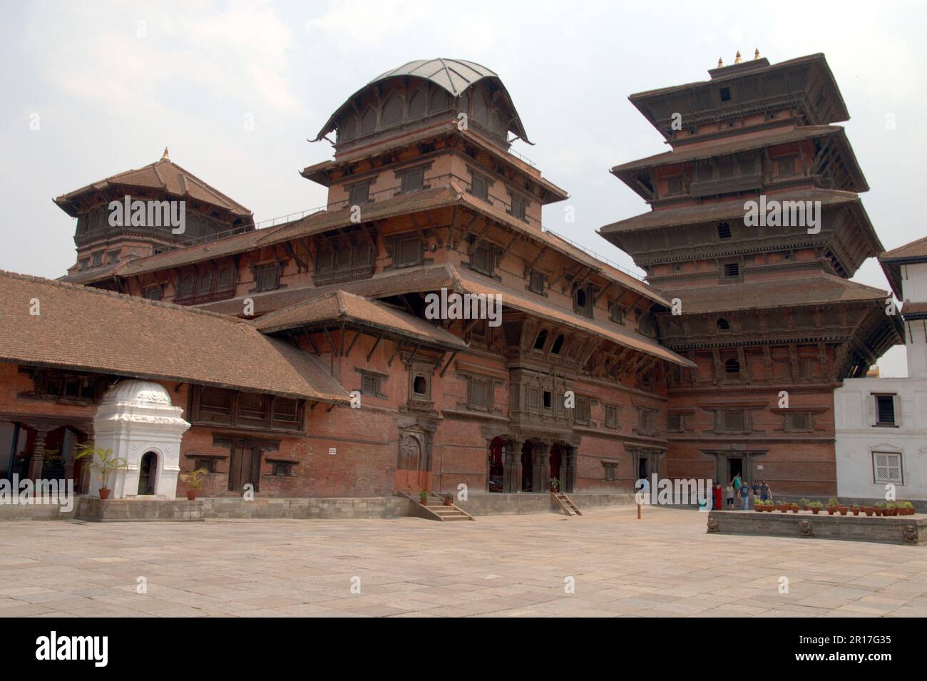 Nepal, Kathmandu: (from right) Basantapur Tower, Kirtipur Tower and Bhaktapur Tower, from Nasal ...