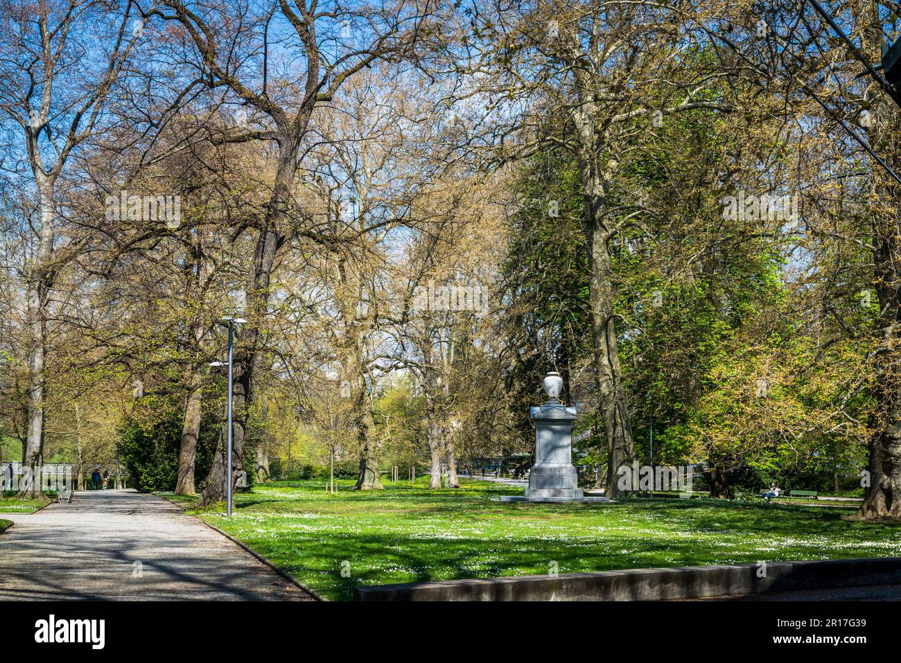 Platzspitz park, located next to the Swiss National Museum, Zurich ...