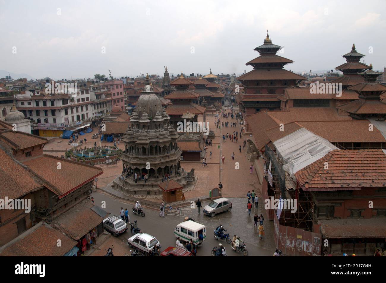 Nepal, Patan: Durbar Square, with stone-built Cyasilim Deval (Krishna ...
