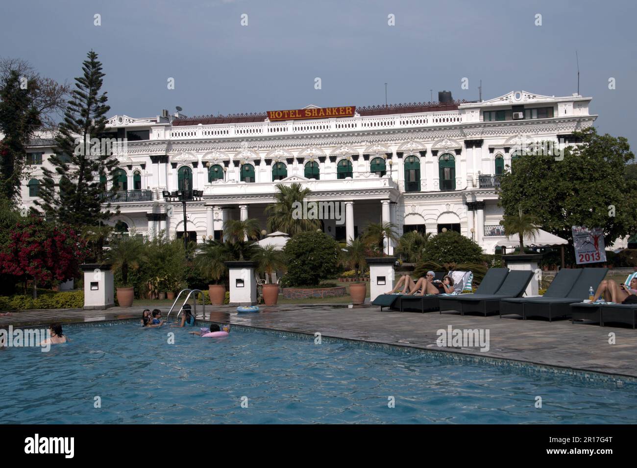 Nepal, Kathmandu: swimming pool of the Hotel Shankar Stock Photo - Alamy