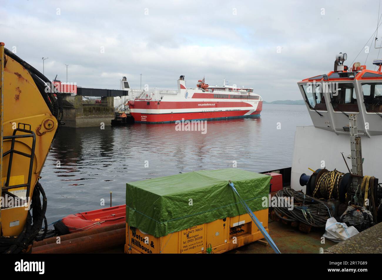 MV Alfred from Pentland ferries prepares to cover Arran Ardrossan route ...