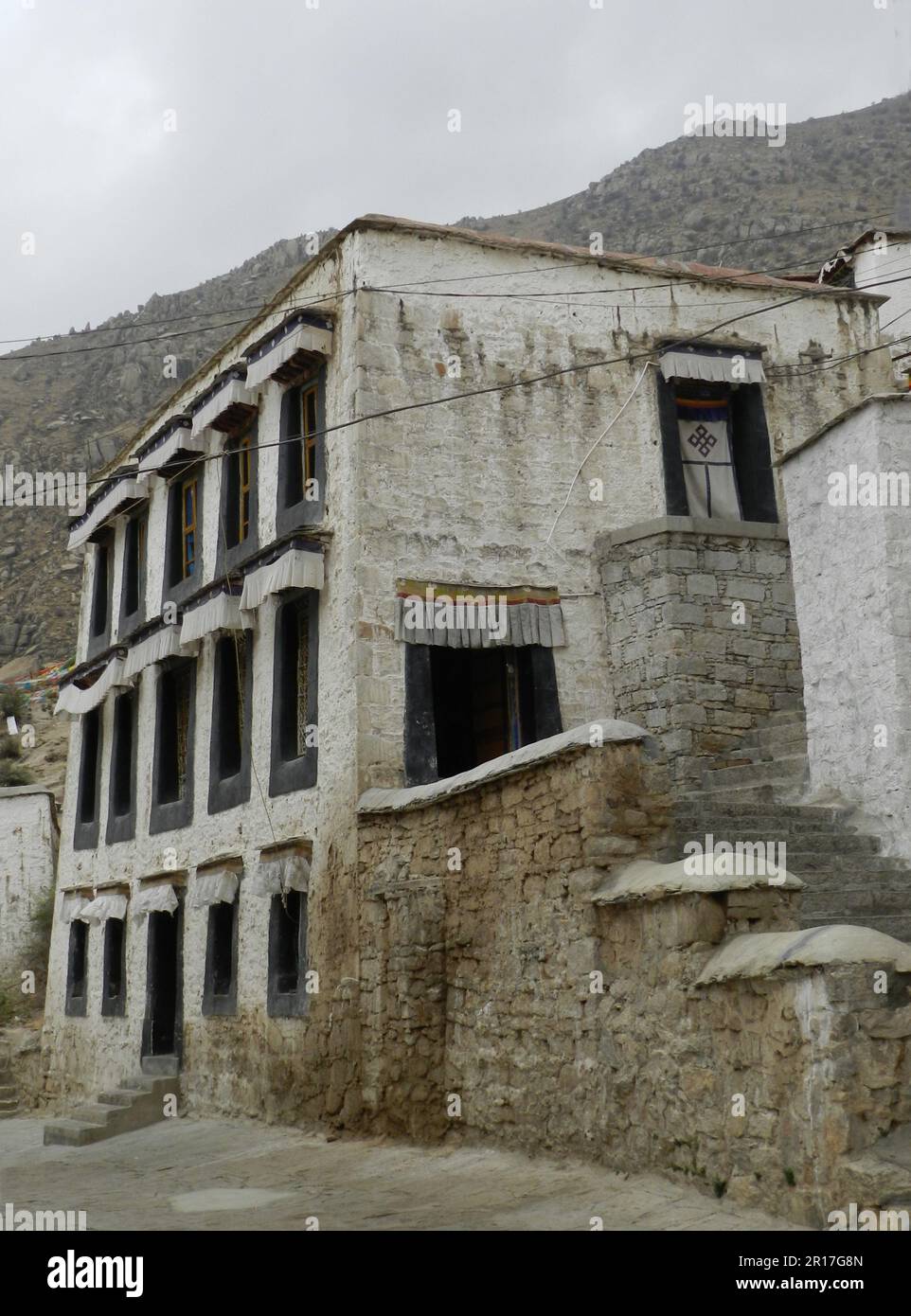 People's Republic of China, Tibet, Lhasa: original monks' quarters in ...