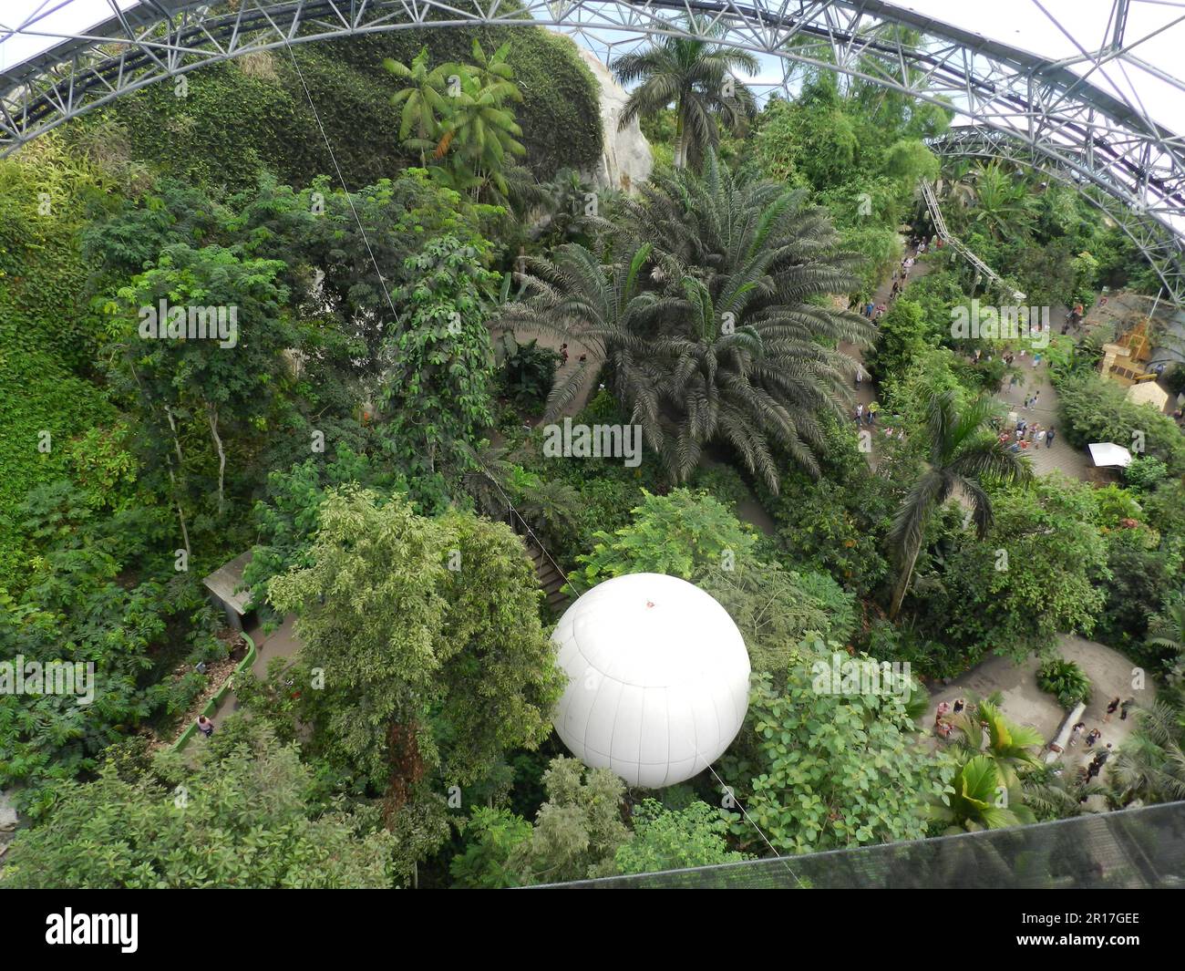 England, Cornwall, St. Blazey: The Eden Project - view from the top of ...