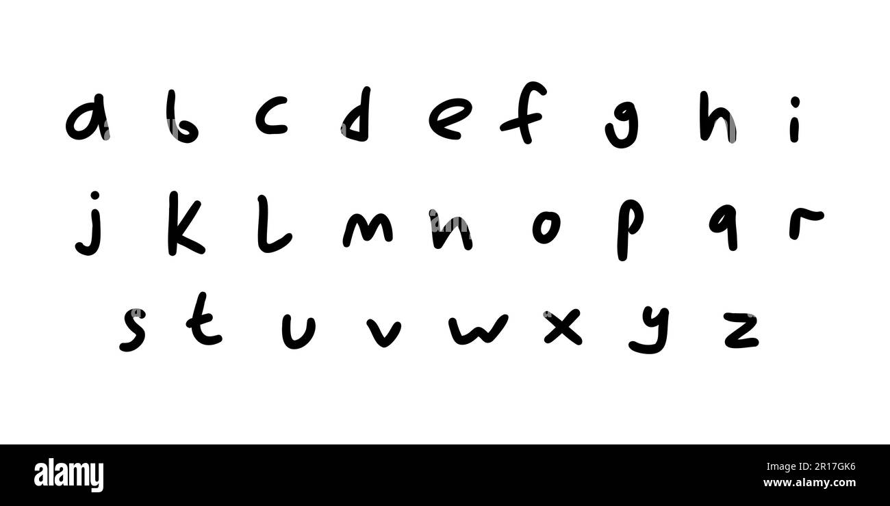 Fun characters black english latin abc alphabet font A to Z. Vector ...