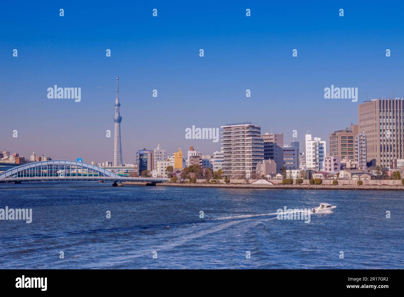Sumida River, a building group, the Tokyo Sky Tree Stock Photo - Alamy