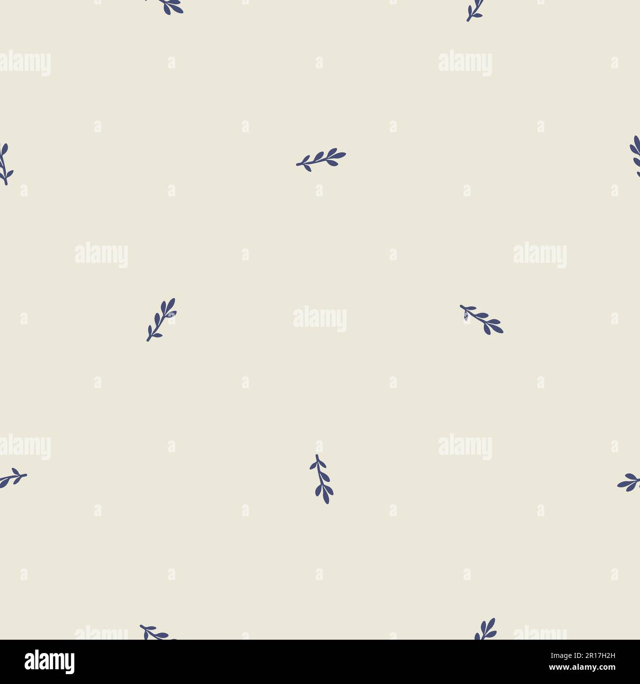 Quirky forest tree blue motif vector pattern. Seamless decoration of ...