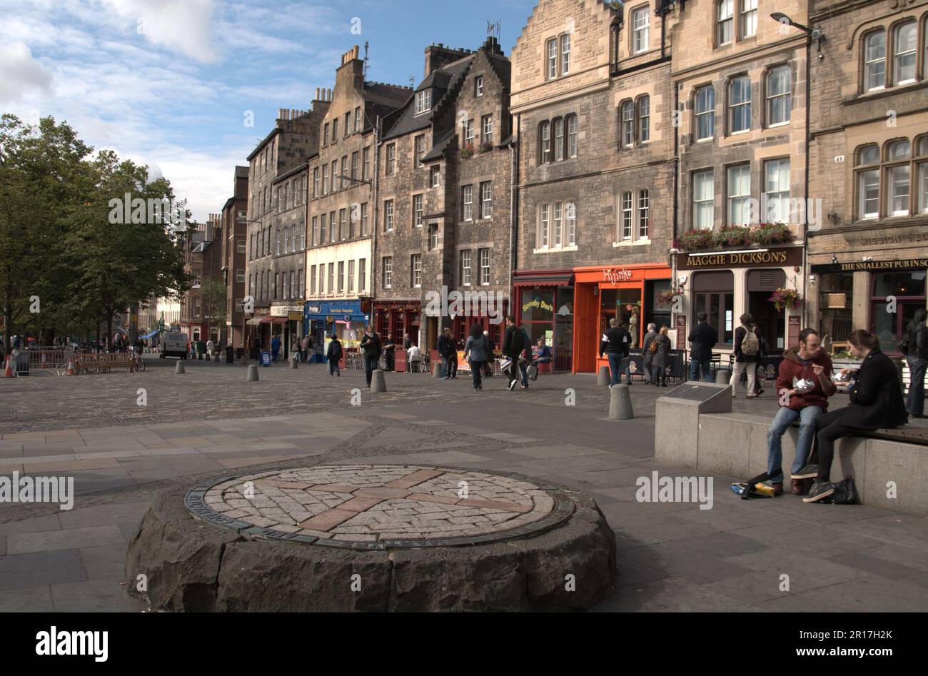 Scotland, Edinburgh: the Grassmarket, with the Covenanters' Memorial ...