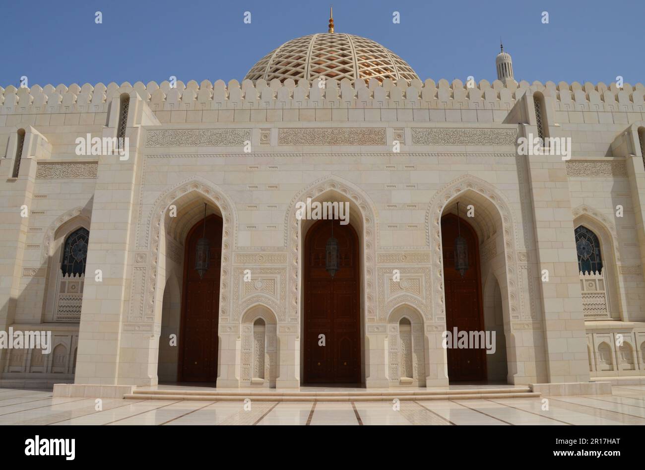 Oman, Muscat: south entrance porch to the main prayer hall of the ...