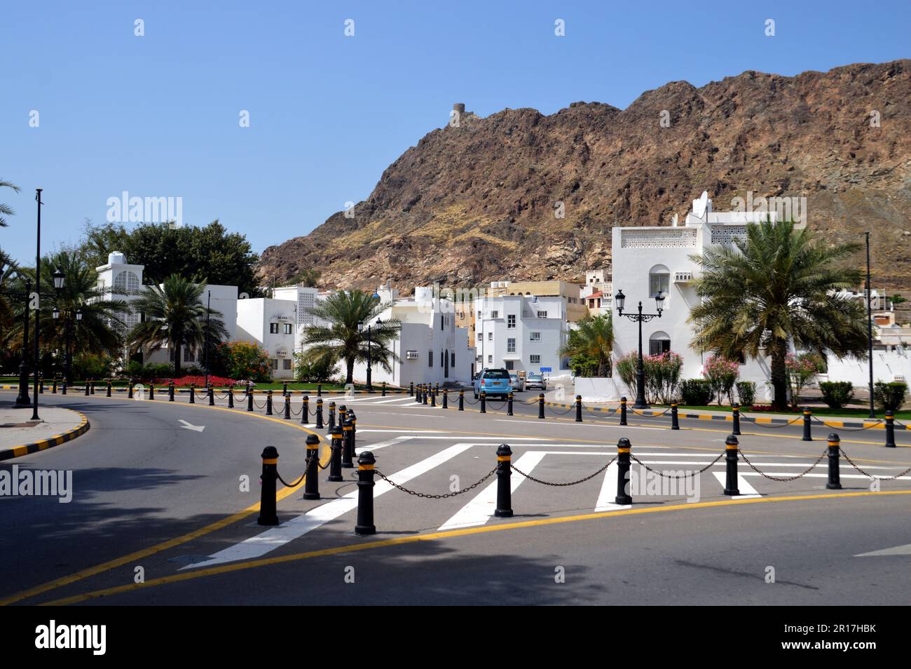 Oman, Muscat: some of the original buildings in Old Muscat Stock Photo ...