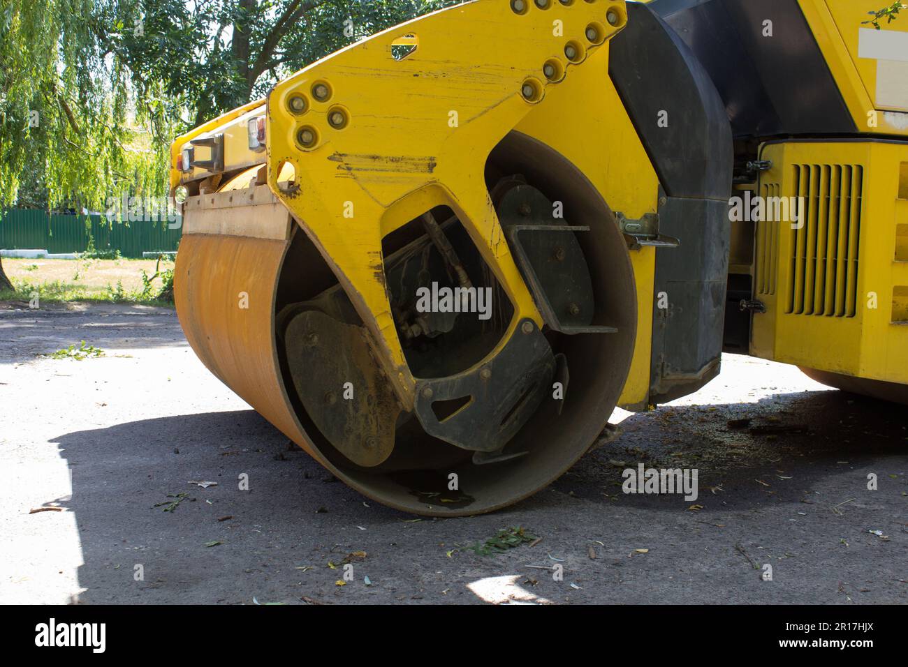 stands for road roller engineering is not working Stock Photo - Alamy