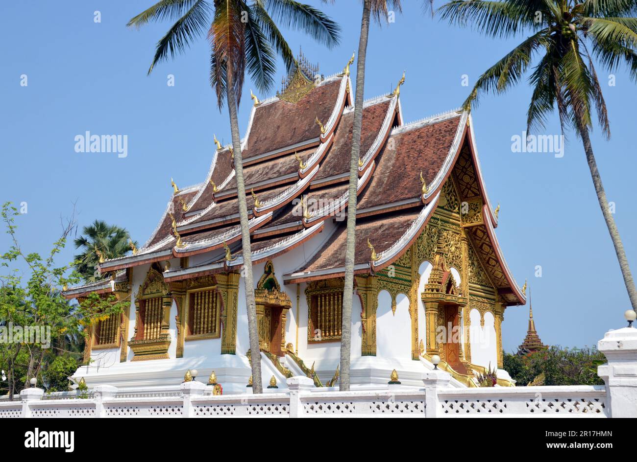 Laos, Luang Prabang: Wat Haw Pha Bang Buddhist Temple, newly built to ...