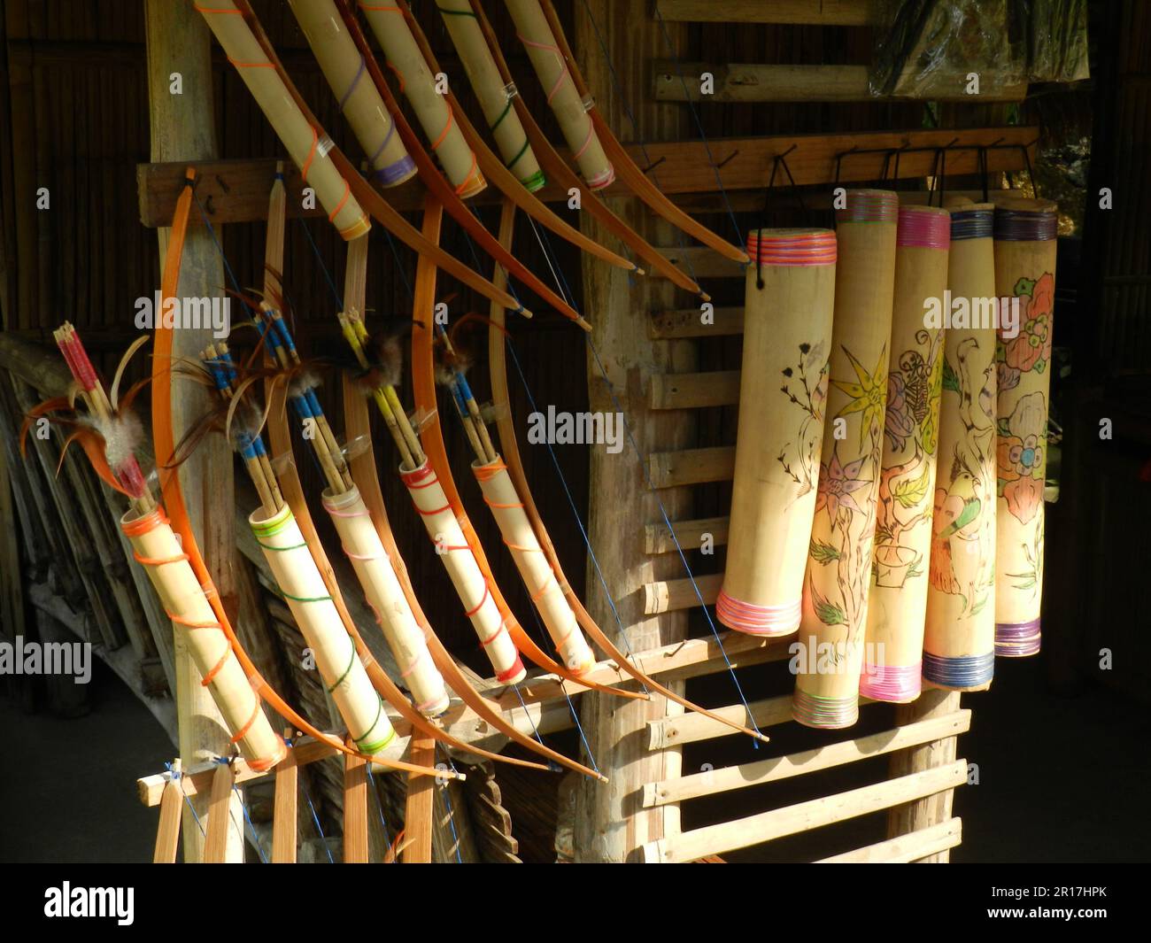 The Philippines, Angeles: handmade bows and arrows, quivers and other ...