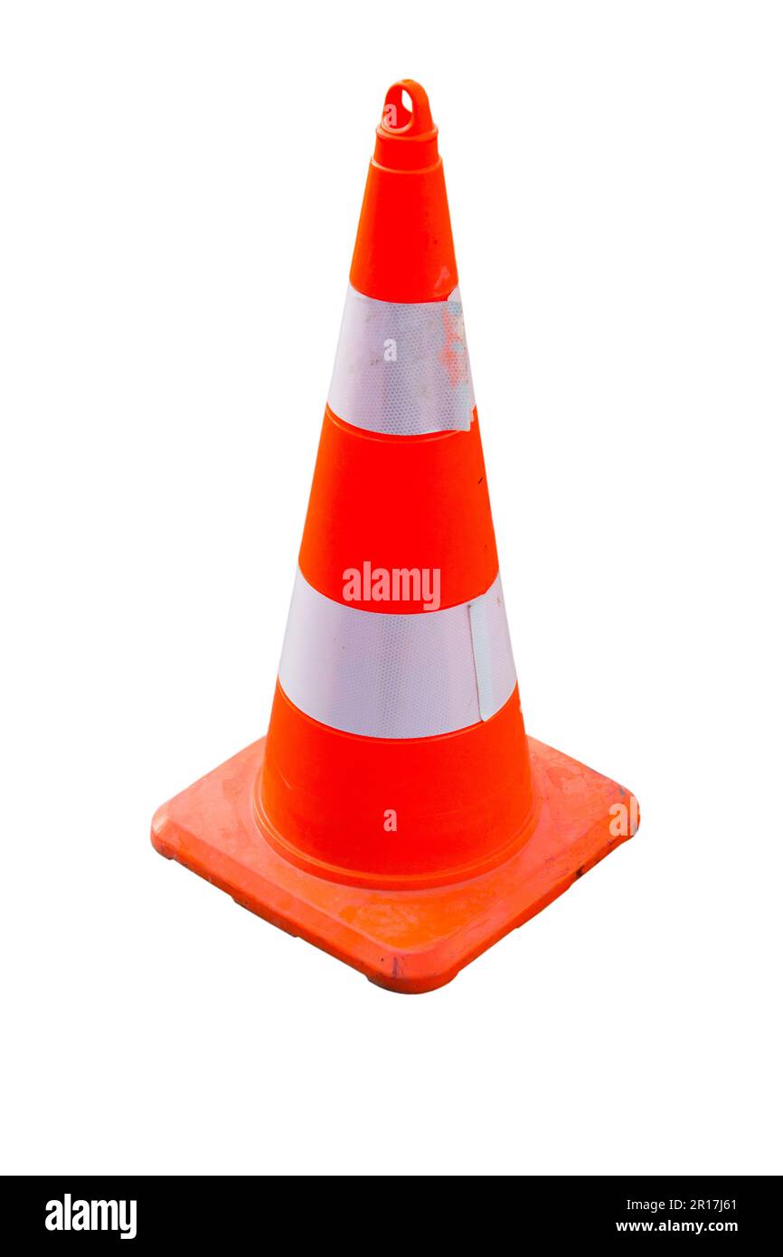 Traffic cone on orange Cut Out Stock Images & Pictures - Alamy