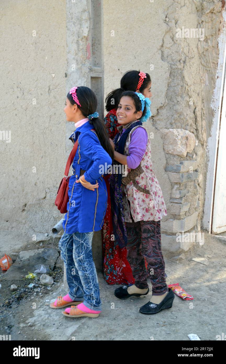 Iran, Qareh Kalisa: typical young Azari girls in a village near the ...