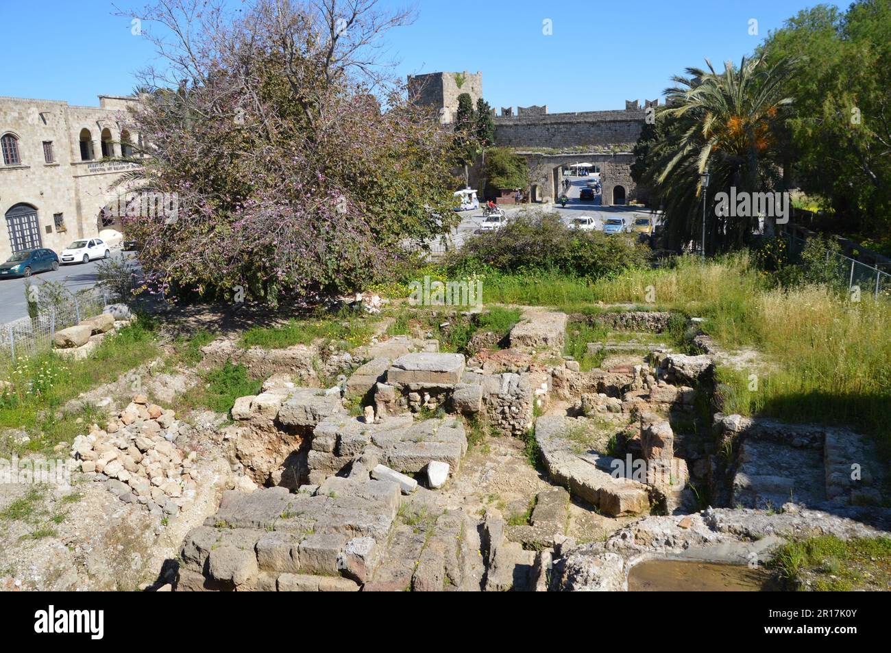Greece, Island of Rhodes: ruins of the Greek Temple of Aphrodite in ...