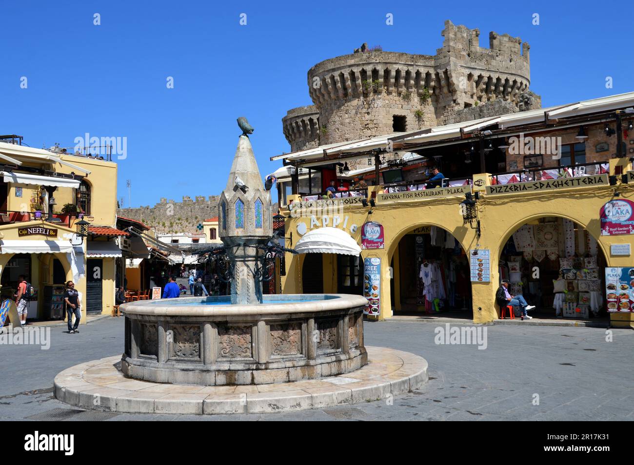 Greece, Island of Rhodes: Hippocratous Square (Platia Ippokratou) in ...