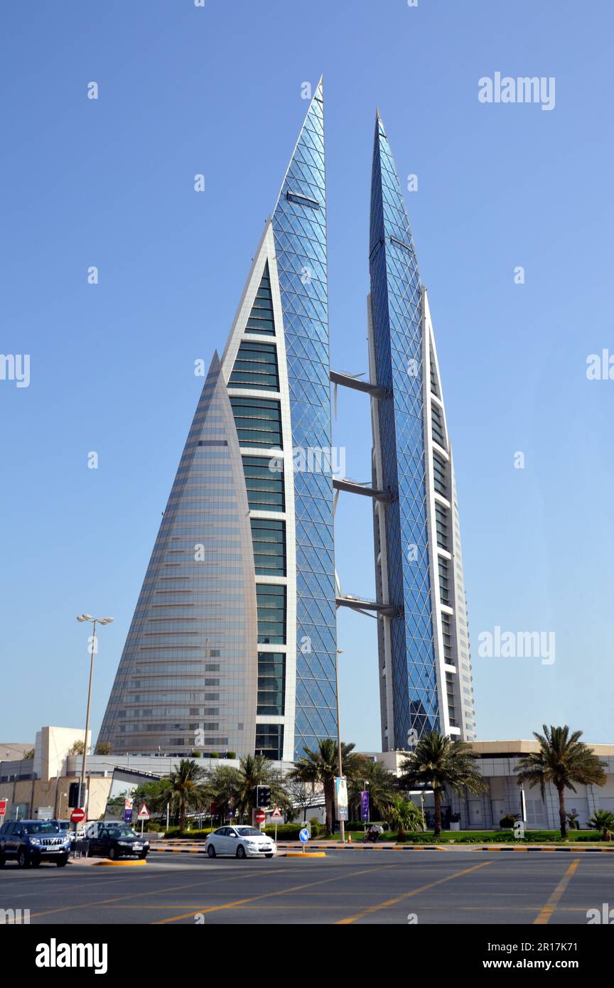 Bahrain, Manama: the newly completed World Trade Centre has three ...