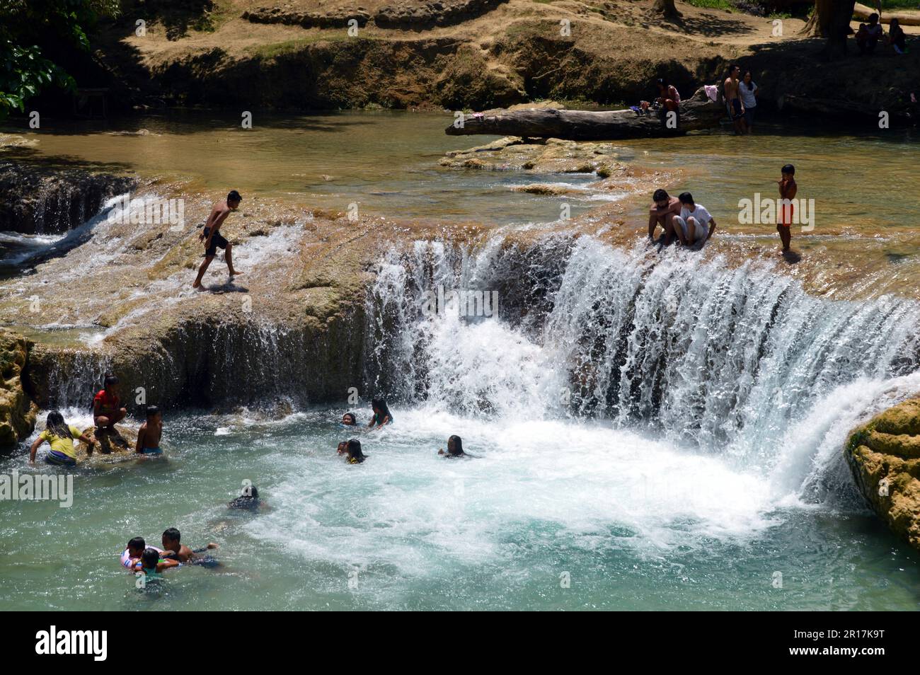 The Philippines, Samar Island, San Jorge: Blanca Aurora Falls, a local ...