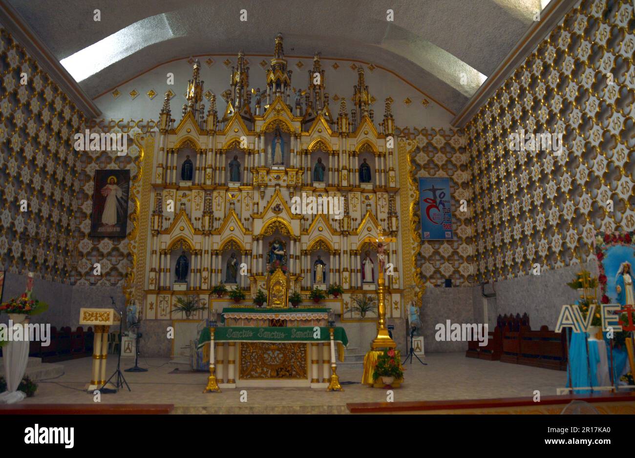 The Philippines, Samar Island, Calbayog: the handsome altar screen in ...