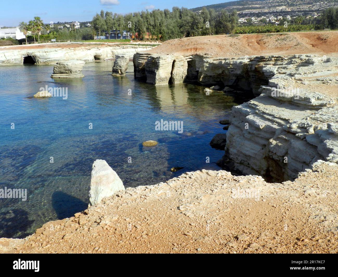 Cyprus, Paphos: Sea Caves, near Coral Bay Stock Photo - Alamy