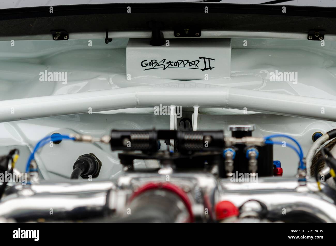 Gobstopper II name tag inside engine bay of Subaru Impreza named ...
