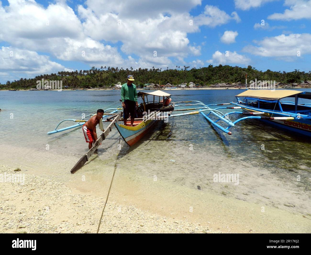 The Philippines, Samar Island: passenger-carrying boat with the usual ...