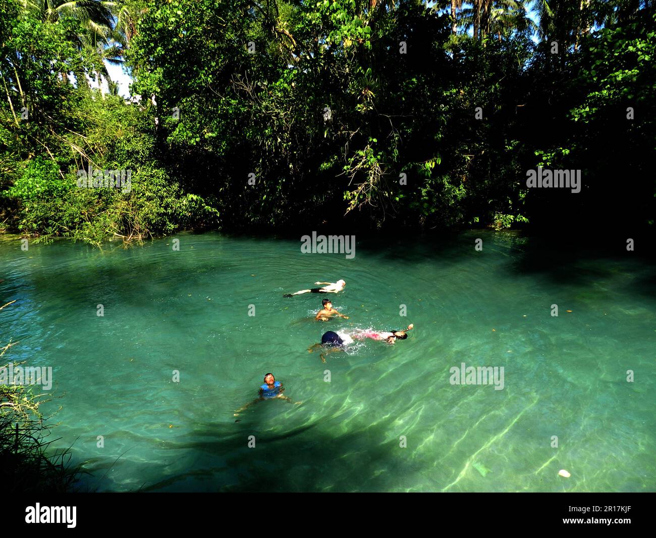 The Philippines, Samar Island, San Jorge: swimming in the emerald ...
