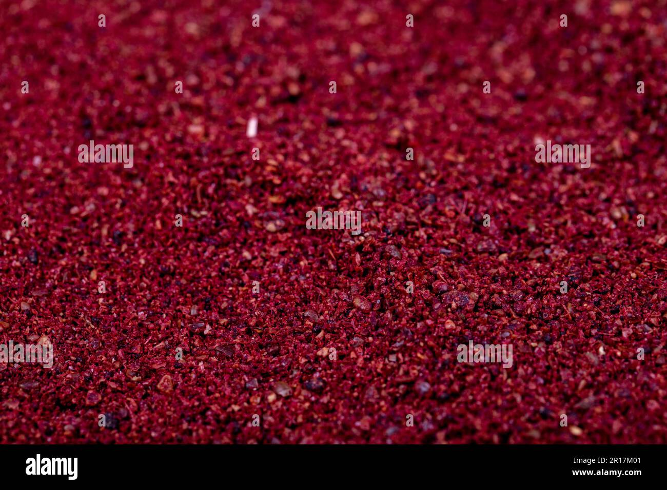 Close-up sumac background. Dried ground red Sumac powder spices. Spices ...