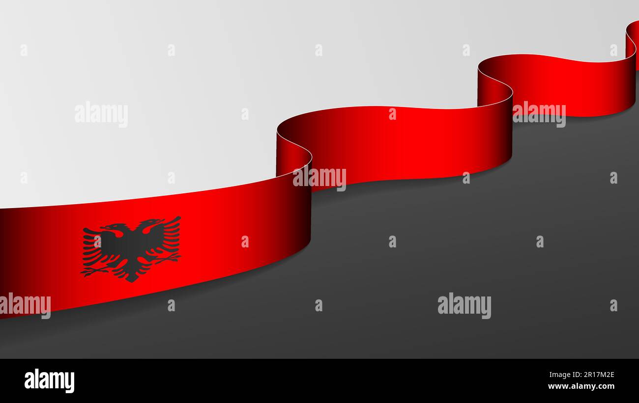 Albania ribbon flag background. Element of impact for the use you want ...