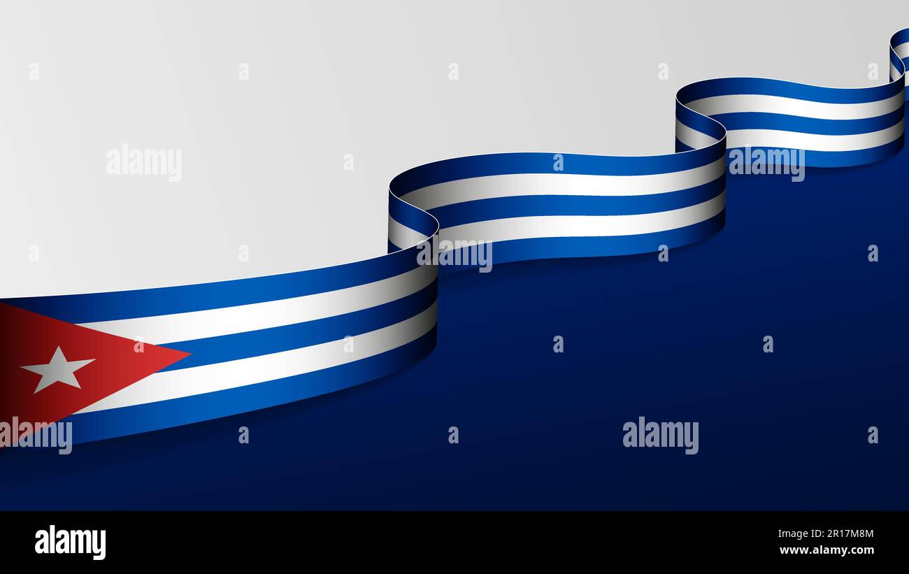 Cuba ribbon flag background. Element of impact for the use you want to ...