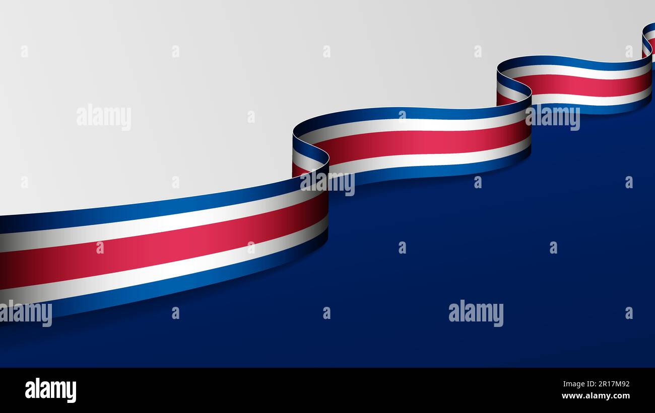 Costarica ribbon flag background. Element of impact for the use you ...