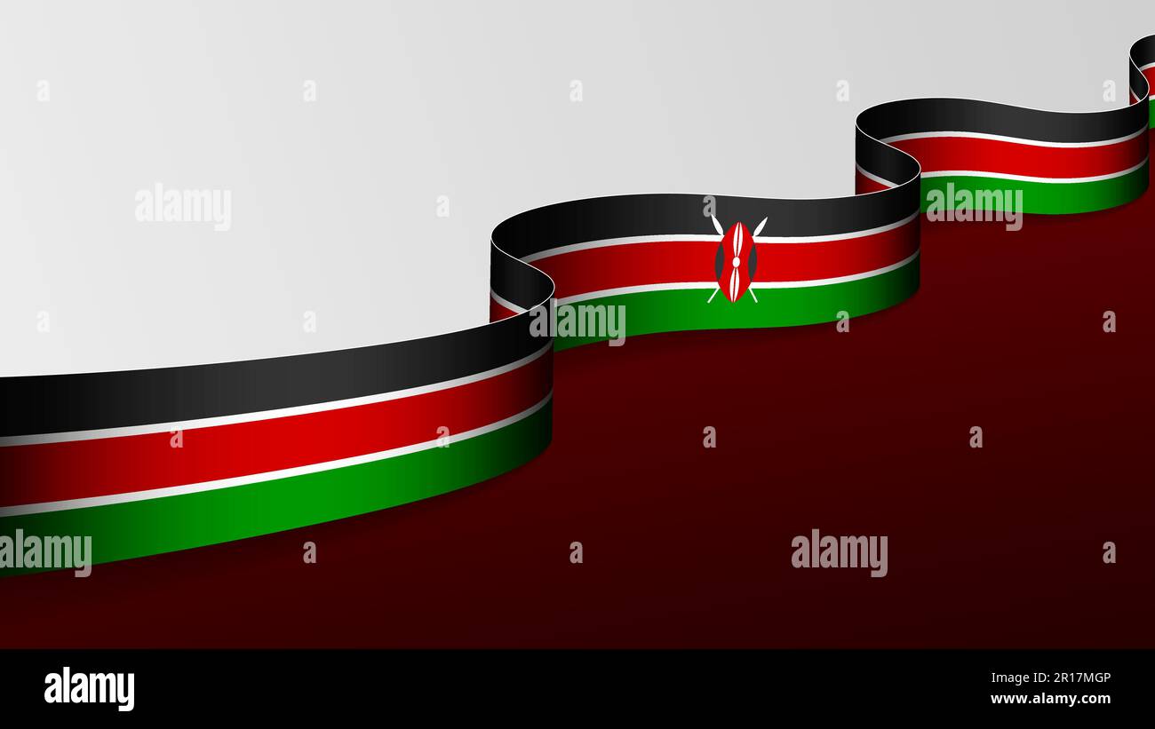 Kenya ribbon flag background. Element of impact for the use you want to ...