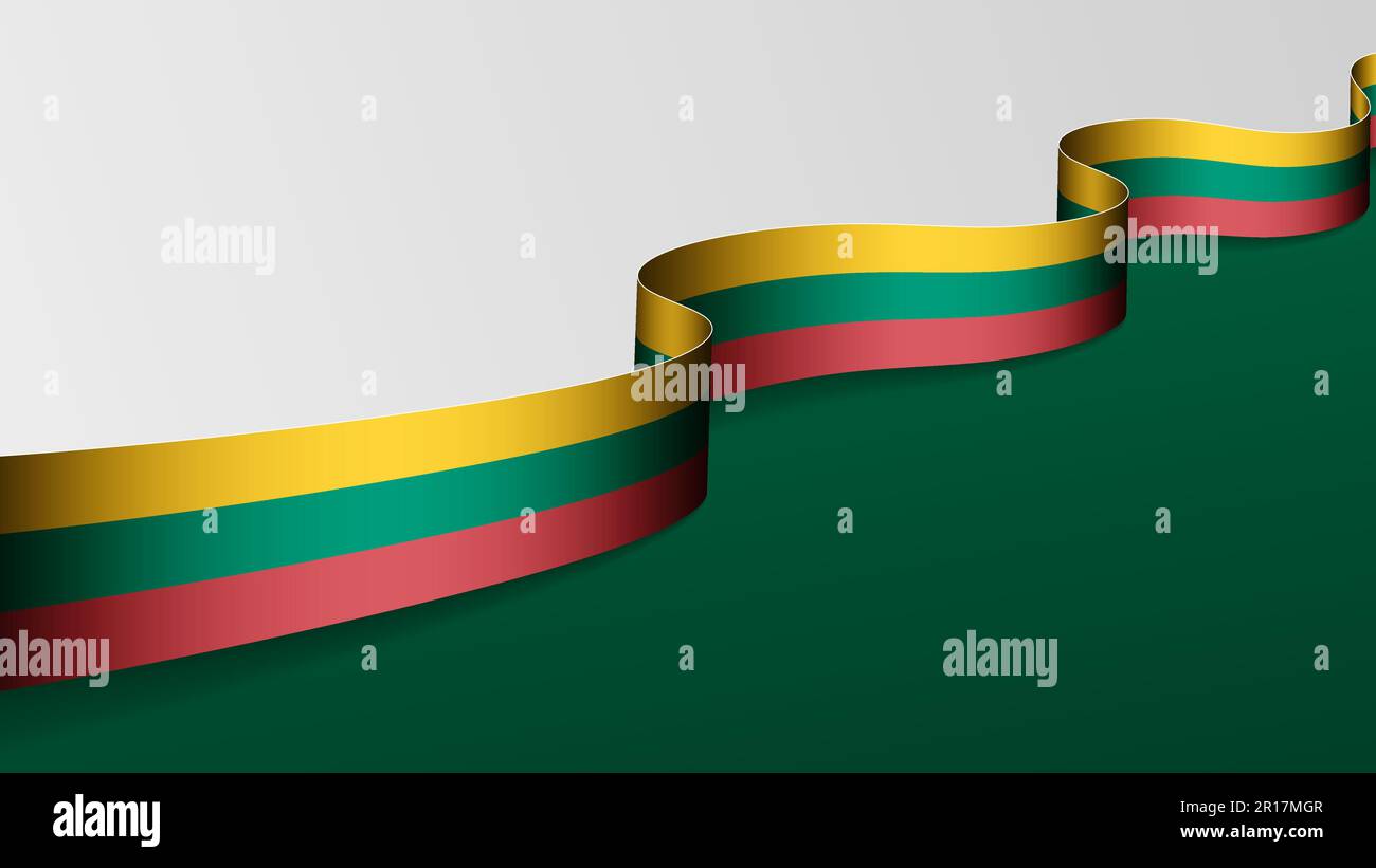 Lithuania ribbon flag background. Element of impact for the use you ...