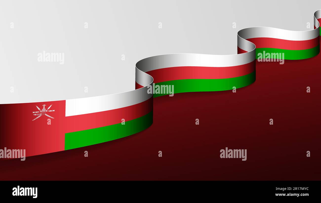 Oman ribbon flag background. Element of impact for the use you want to ...