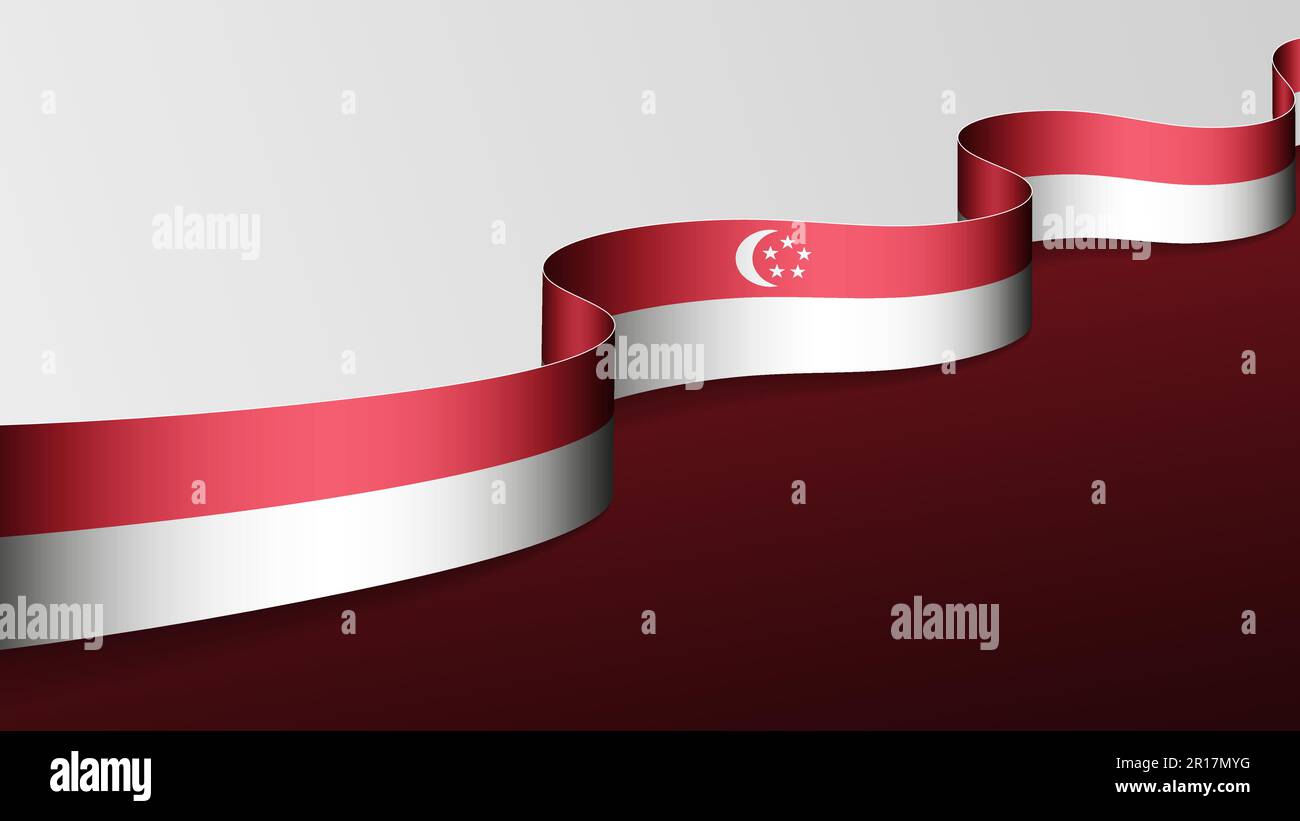 Singapore ribbon flag background. Element of impact for the use you ...