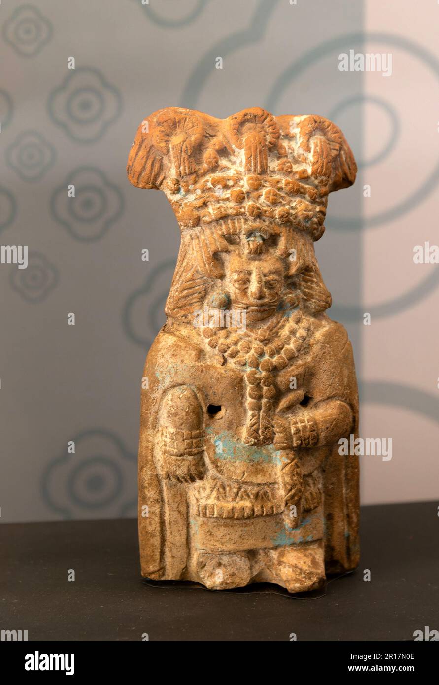 Ceramic figurine model of woman from Jaina, Late classical period ...