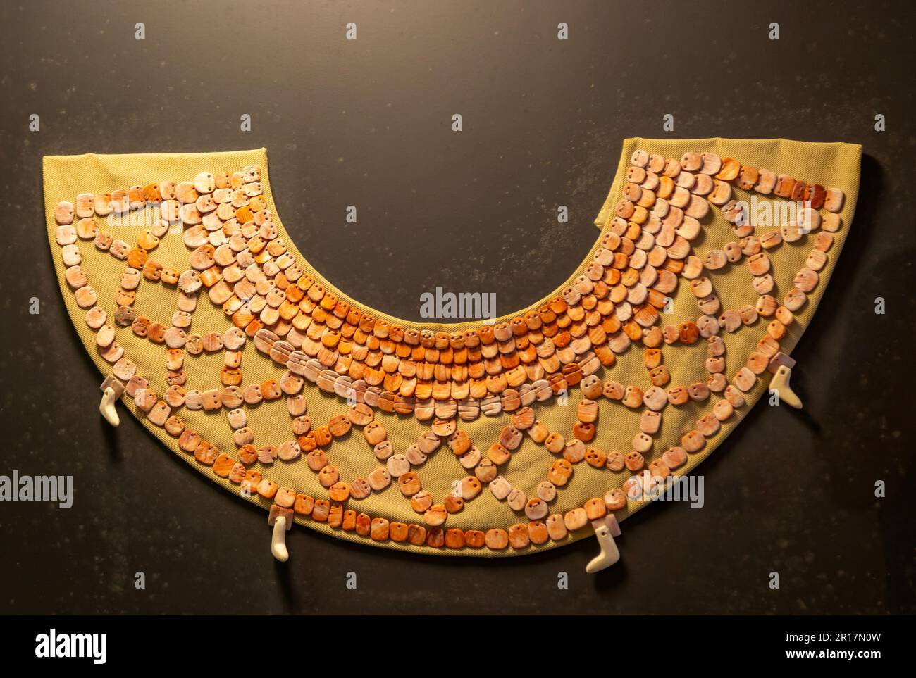 Shell necklace from Calakmul, Mayan archaeological museum, Fort San ...