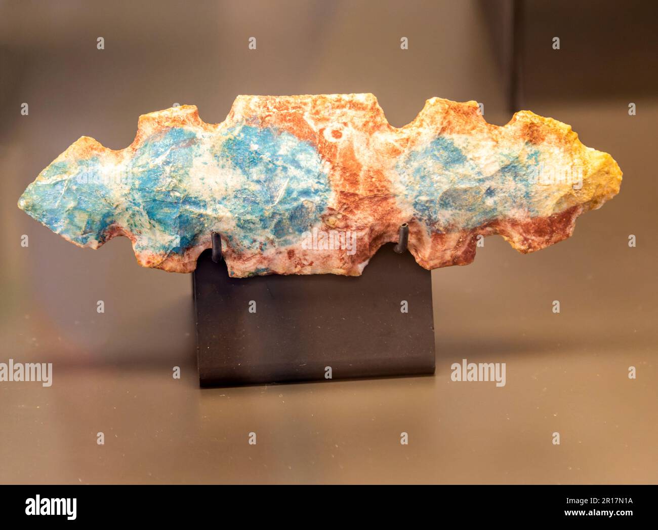 Eccentric painted flint ceremonial knife from Xpuhil, Mayan ...