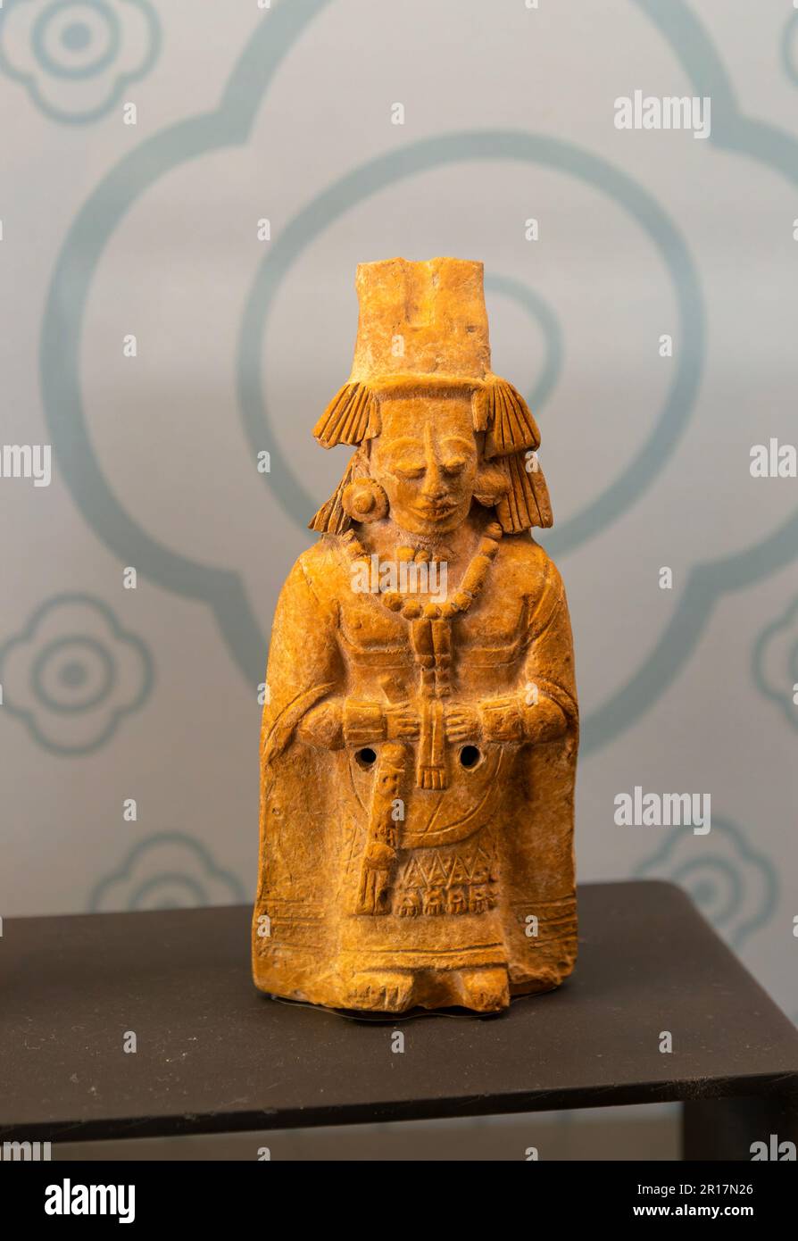 Ceramic figurine model of woman from Jaina, Late classical period ...