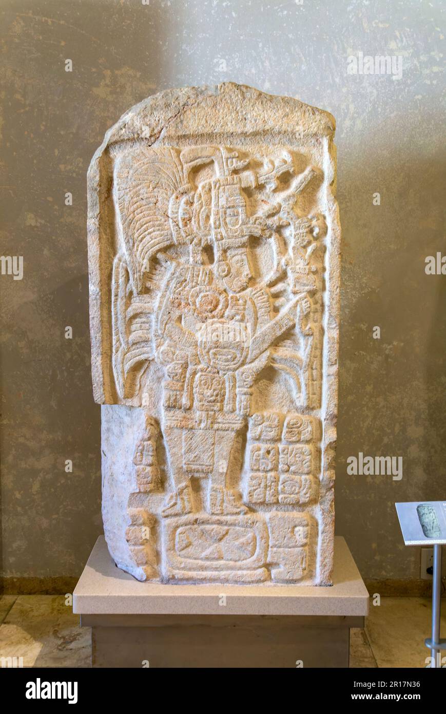 Carved limestone with hieroglyphic inscriptions, from Itzimite, early ...