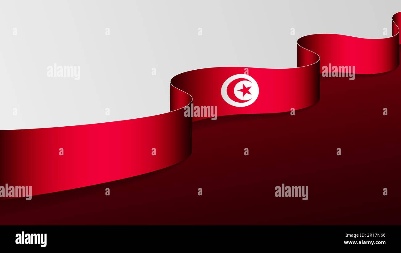 Tunisia ribbon flag background. Element of impact for the use you want ...