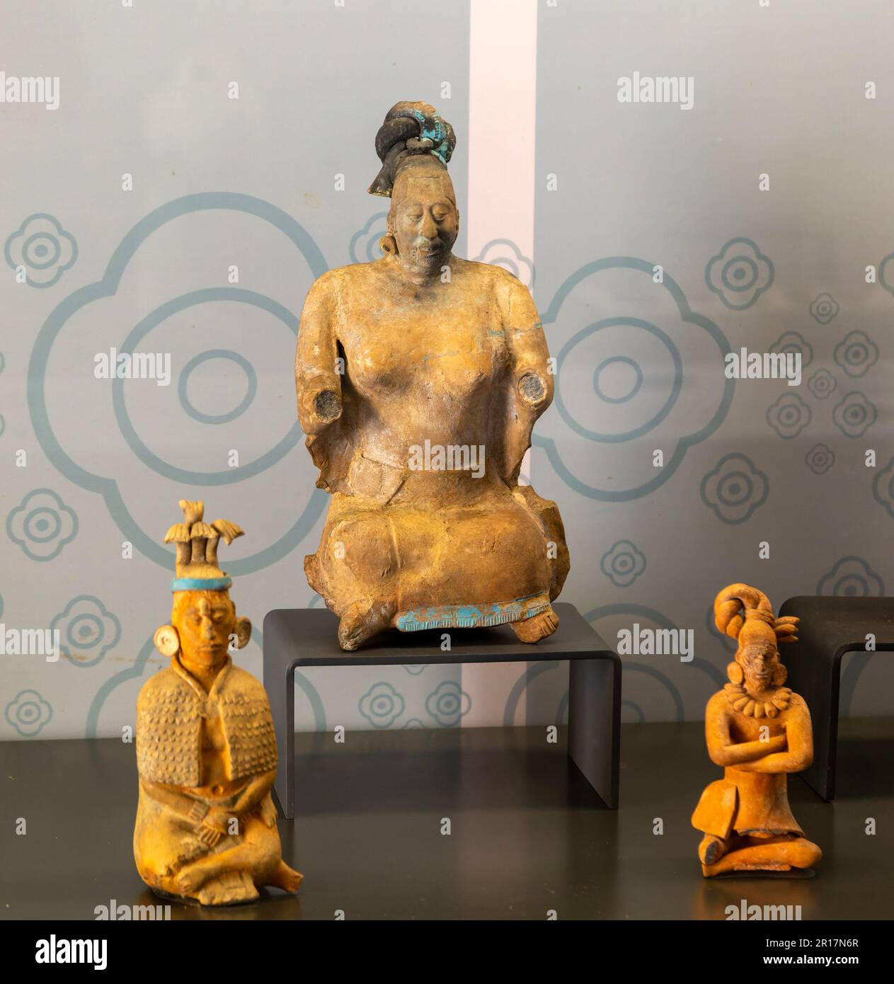 Model figurine of sitting woman, from Jaina, Late classical period ...