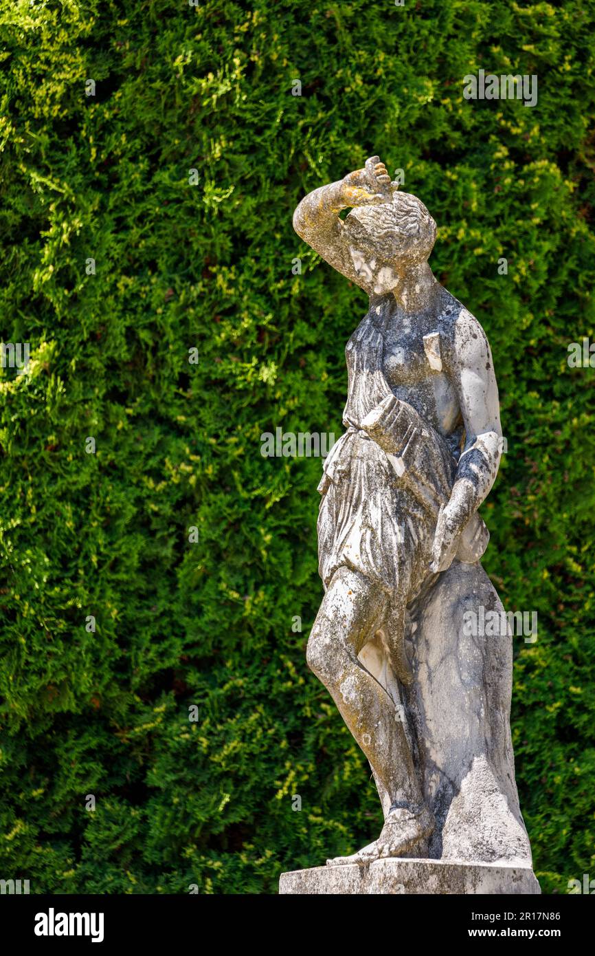 Statue at the Peles Castle in Romania Stock Photo - Alamy