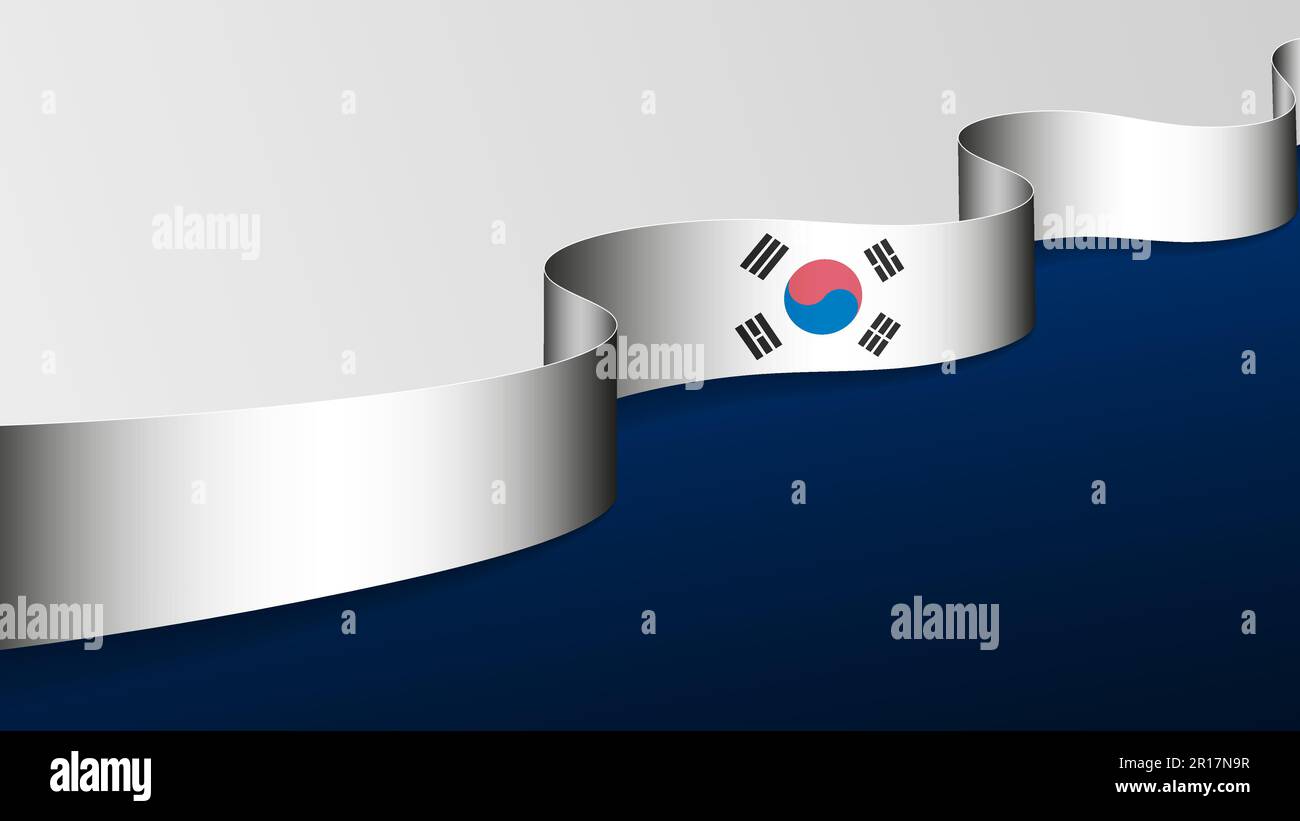 SouthKorea ribbon flag background. Element of impact for the use you ...