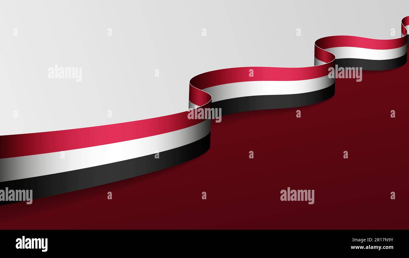 Yemen ribbon flag background. Element of impact for the use you want to ...