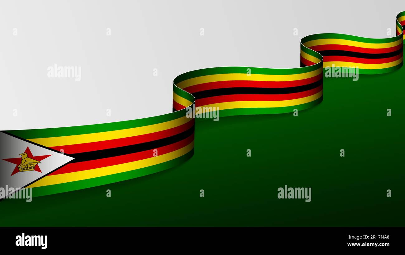 Zimbabwe ribbon flag background. Element of impact for the use you want ...