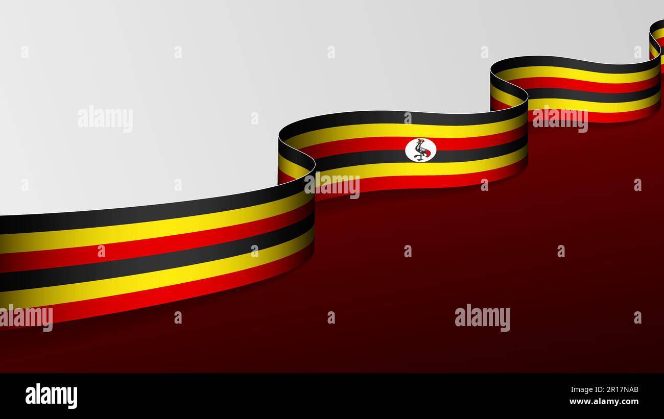Uganda ribbon flag background. Element of impact for the use you want ...